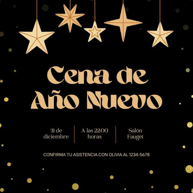 Plantillas de Invitaciones para Fiesta de Año Nuevo