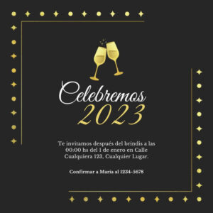 Plantillas de Invitaciones para Fiesta de Año Nuevo